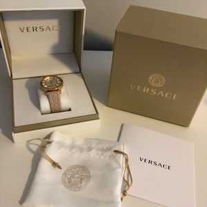 Versace | Accessories | Versace Rose Gold Logo Watch | Poshmark